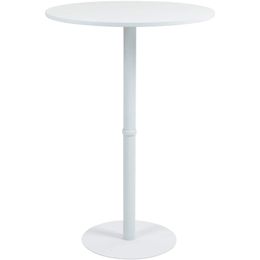 CLP Stehtisch Hereford rund I Metalltisch mit runder Tischplatte aus Holz I Standsicherer Bistrotisch