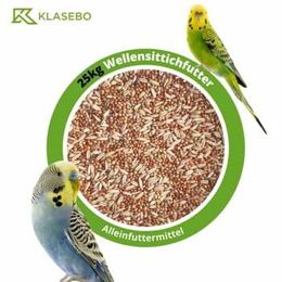 KLASEBO Wellensittichfutter 25kg, Vogelfutter, Sittichfutter, Kanarienvogel