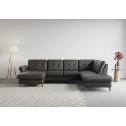 Sit & More Wohnlandschaft SIT & MORE "Göteborg", grau (anthrazit), B:327cm H:90cm T:226cm, Sofas, inkl. Sitztiefenverstellung, wahlweise mit Bettfunktion & Bettkasten