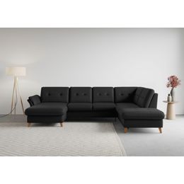 Sit & More Wohnlandschaft SIT & MORE "Göteborg", grau (anthrazit), B:327cm H:90cm T:226cm, Sofas, inkl. Sitztiefenverstellung, wahlweise mit Bettfunktion & Bettkasten