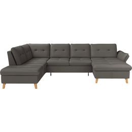 Sit & More Wohnlandschaft SIT & MORE "Göteborg", braun (mocca), B:327cm H:90cm T:226cm, Sofas, inkl. Sitztiefenverstellung, wahlweise mit Bettfunktion & Bettkasten