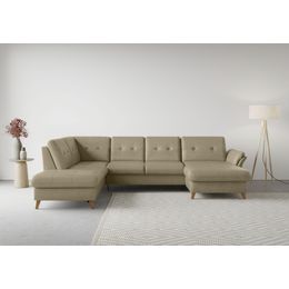Sit & More Wohnlandschaft SIT & MORE "Göteborg", beige, B:327cm H:90cm T:226cm, Sofas, inkl. Sitztiefenverstellung, wahlweise mit Bettfunktion & Bettkasten