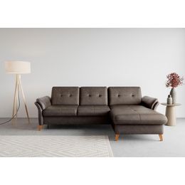 Sit & More Ecksofa SIT & MORE "G&ouml;teborg", braun, B:268cm H:90cm T:176cm, Sofas, Ecksofa, Sitztiefenverstellung und Federkern, wahlweise mit Bettfunktion
