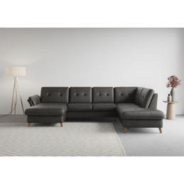 Sit & More Wohnlandschaft SIT & MORE "Göteborg", grau (anthrazit), B:327cm H:90cm T:226cm, Sofas, inkl. Sitztiefenverstellung, wahlweise mit Bettfunktion & Bettkasten