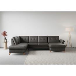 Sit & More Wohnlandschaft SIT & MORE "Göteborg", grau (anthrazit), B:327cm H:90cm T:226cm, Sofas, inkl. Sitztiefenverstellung, wahlweise mit Bettfunktion & Bettkasten