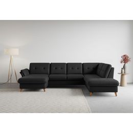 Sit & More Wohnlandschaft SIT & MORE "Göteborg", grau (anthrazit), B:327cm H:90cm T:226cm, Sofas, inkl. Sitztiefenverstellung, wahlweise mit Bettfunktion & Bettkasten