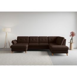 Sit & More Wohnlandschaft SIT & MORE "Göteborg", braun (dunkelbraun), B:327cm H:90cm T:226cm, Sofas, inkl. Sitztiefenverstellung, wahlweise mit Bettfunktion & Bettkasten