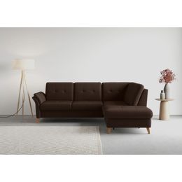 Sit & More Ecksofa SIT & MORE "G&ouml;teborg", braun (dunkelbraun), B:250cm H:90cm T:226cm, Sofas, Ecksofa, inkl. Sitztiefenverstellung, wahlweise mit Bettfunktion & Bettkasten
