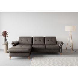 Sit & More Ecksofa SIT & MORE "G&ouml;teborg", braun, B:268cm H:90cm T:176cm, Sofas, Ecksofa, Sitztiefenverstellung und Federkern, wahlweise mit Bettfunktion