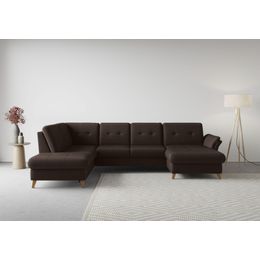 Sit & More Wohnlandschaft SIT & MORE "Göteborg", braun (dunkelbraun), B:327cm H:90cm T:226cm, Sofas, inkl. Sitztiefenverstellung, wahlweise mit Bettfunktion & Bettkasten