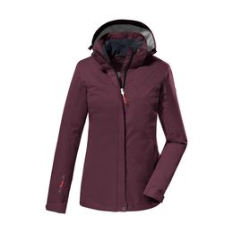 Outdoorjacke Killtec "KOS 133 WMN JCKT", Damen, Gr. 38, lila, Oberstoff: 100% Polyester, Futter: 100% Polyester, sportlich, Jacken, Wasser- und winddichte Damenjacke mit abnehmbarer Kapuze, PFAS-frei