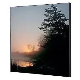 SHOWDOWN Textile Wanddekoration Wald Sonnenaufgang Mehrfarbig Aluminium