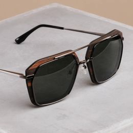 Holzkern Sonnenbrille The Storyteller (Leadwood/Antiksilber)