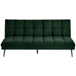 Mid.you Schlafsofa , Dunkelgrün , Textil , 3-Sitzer , 178x84x98 cm , Liegefunktion , Wohnzimmer, Sofas & Couches, Schlafsofas, Klappsofas