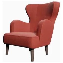 Sessel Home Affaire "SICILIA", rot (ziegelrot), B:88cm H:88cm T:64cm, 100% Polyester, Sessel, moderner Ohrensessel