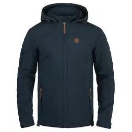 Softshelljacke INDICODE "Softshelljacke IDJonas", Herren, Gr. L, blau (navy), Obermaterial: 100% Polyester PES., casual, regular fit normal, Jacken