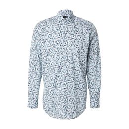 Bruun & Stengade Bruun & Stengade Hemd 'Karatsev' Herren Größe L/XL enzian / cyanblau / mint / weiß
