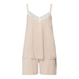 Hanro Short Pajama Set ' Natural Elegance ' female Beige size L