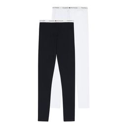 Tommy Hilfiger Leggings girl Black, White size 4-5 Jahre