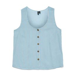Véro Moda VERO MODA Blusentop 'VMBumpy' Damen Größe M hellblau / weiß