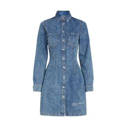 KARL LAGERFELD JEANS Kleid Damen Größe 40 blue denim / weiß Winterkleid