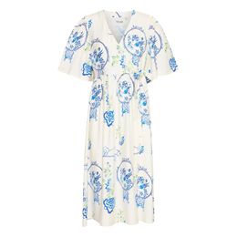 Ichi Kleid 'Lucie' Damen Größe 44 blau / grün / weiß