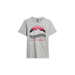 Superdry & Co T-Shirt Herren Gr&ouml;&szlig;e S hellgrau / cyclam / pink / schwarz