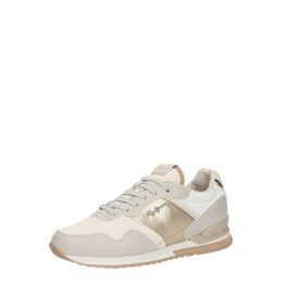 Pepe Jeans Sneaker 'London Shine' Damen Größe 37 beige / gold / hellgrau