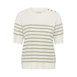 Cream Pullover 'CRVillea' Damen Gr&ouml;&szlig;e S oliv / wei&szlig;