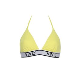 Vivid Bikinitop 'Mix&Match' Damen Gr&ouml;&szlig;e 70 zitrone / schwarz / wei&szlig;