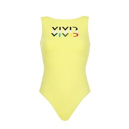 Vivid Swimsuit female Yellow size 46