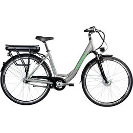 Zündapp E-Bike ZÜNDAPP "Z502" Gr. 48, grau (grau, grün), E-Bikes, 48cm, 28 Zoll (71,12cm), Pedelec, Elektrofahrrad für Damen u. Herren