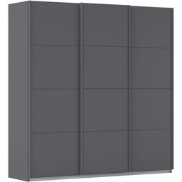 Schwebetürenschrank Rauch "Kleiderschrank Schrank Garderobe AGORDO mit Dekor- oder Hochglanzfront", grau (graumetallic), B:203cm H:210cm T:62cm, Holzwerkstoff, Schränke, durchdachte Innenausstattung, in 4 Breiten und 2 Höhen MADE IN GERMANY, Topseller