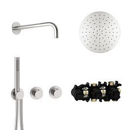 Herzbach MODUL7 Thermostat-Set T-RB250 70.702711.1.09 Wandarm Regenbrause 250mm Edelstahl