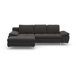 Sit & More Ecksofa SIT & MORE "Latigo L-Form", grau (dunkelgrau), B:270cm T:163cm, Sofas, mit Recamiere, wahlweise mit Bettfunktion und Bettkasten