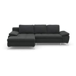 Sit & More Ecksofa SIT & MORE "Latigo L-Form", grau (anthrazit), B:270cm T:163cm, Sofas, mit Recamiere, wahlweise mit Bettfunktion und Bettkasten