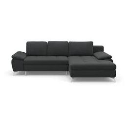 Sit & More Ecksofa SIT & MORE "Latigo L-Form", grau (anthrazit), B:270cm T:163cm, Sofas, mit Recamiere, wahlweise mit Bettfunktion und Bettkasten