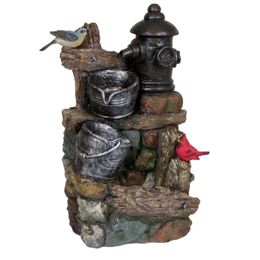 Harms Import Brunnen METIS in Holz-/Stein-Optik