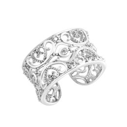 ZEEme Silber Ring Silber 925 rhodiniert Zirkonia wei&szlig;
