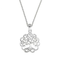 ZEEme Silber Halskette 925 Sterling Silber rhodiniert Lebensbaum
