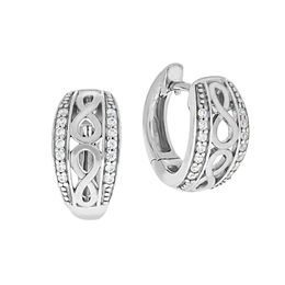 ZEEme Silber Ohrringe Silber 925 Zirkonia wei&szlig;