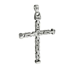 ZEEme Basic Anh&auml;nger Silber 925 Kreuz-Motiv K&ouml;nigskette poliert 75mm
