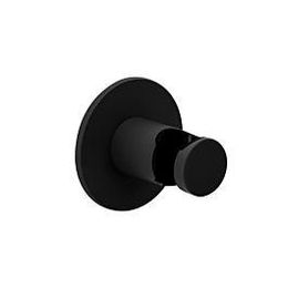 Herzbach Deep Black Wandhalter 23.994100.1.12 mit Rosette d= 70mm, schwarz matt