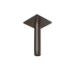 Herzbach Design iX PVD Deckenarm 21.964810.2.40 Black Steel, für Regenbrause, 100mm, mit Rosette 70x70mm