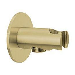 Herzbach Design iX PVD Brauseanschlussbogen 21.995200.1.41 Brass Steel, Rosette d= 70mm, mit Konushalter