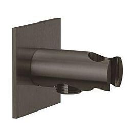 Herzbach Design iX PVD Brauseanschlussbogen 21.995200.2.40 Black Steel, Rosette 70x70mm, mit Konushalter