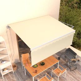 vidaXL Markise Automatisch Einziehbar mit Volant 4x3 m Creme
