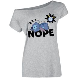 Lilo and Stitch Lilo & Stitch Nope T-Shirt grau in L 456552