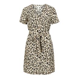 Object Kleid Damen Gr&ouml;&szlig;e 38 creme / braun / schwarz Winterkleid