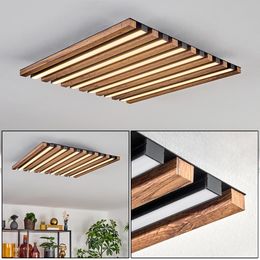 hofstein Tandragee Deckenpanel LED Holzoptik, Schwarz, 1-flammig